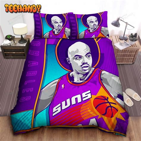 Nba Legend Charles Barkley Drawing Spread Comforter Bedding Sets