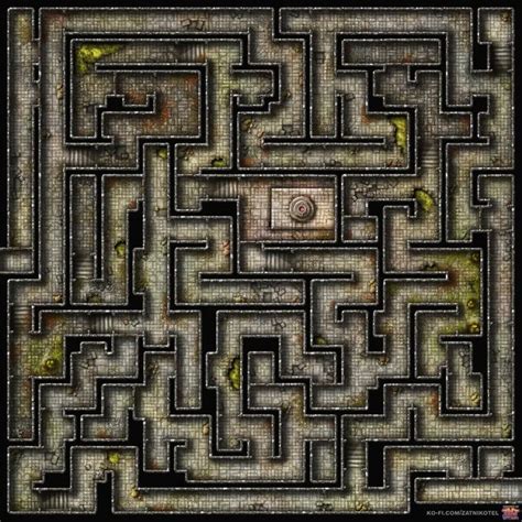 Deserted Labyrinth Maze Dungeon Thing Vtt Version No Grid [50x50] [oc