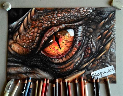 Smaug Eye Drawing By Bajan Art On Deviantart