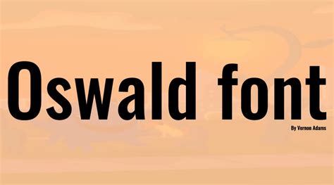 Oswald Font Free Download Dafont Online
