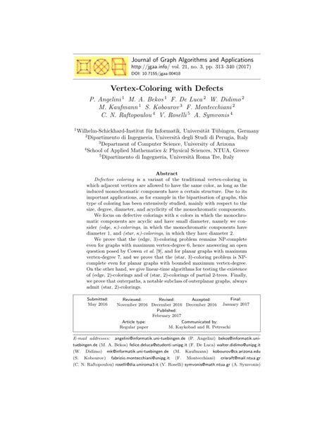 pdf vertex coloring with defects