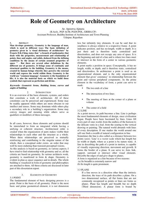 Pdf Role Of Geometry On Architecture