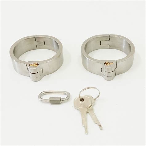 Stainless Steel Handcuff Ankle Cuffs Wrist Cuff Bondage Restraints