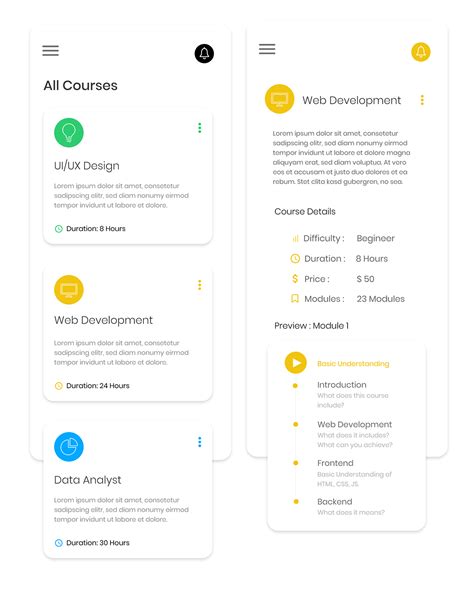 Learning Application UI On Behance Learning Application UI On Behance