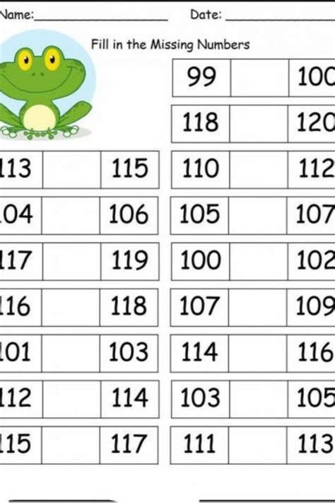 Missing Numbers Worksheets For 2nd Grade Math