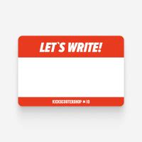 Наклейка Lets Write Красная
