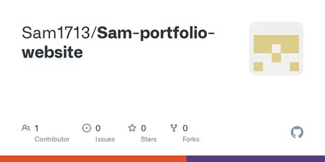 GitHub Sam Sam Portfolio Website
