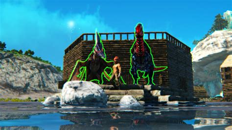 ARK Survival Evolved Trying To Build A Starter Base Ark Crystal Isles YouTube