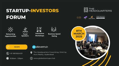 Startup Investors Forum 2025 Hyderabad Tickets By Mojo Capital