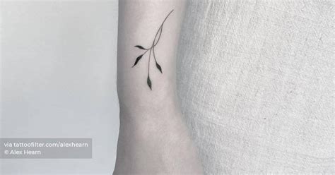 Freehand Leaves Tattoo On The Wrist