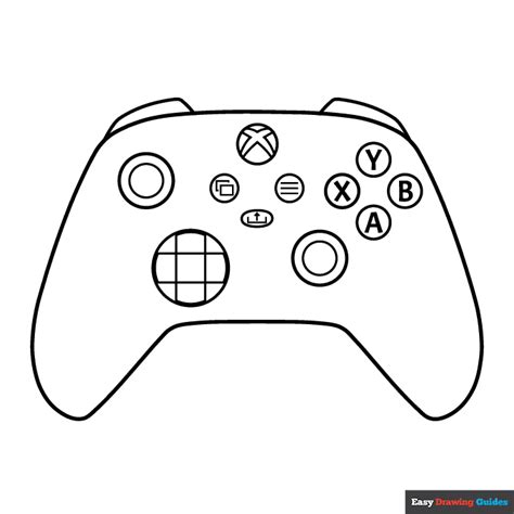 Xbox Controller Drawing Outline