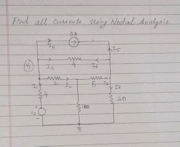 Find All Currents Using Nodal Analysis StudyX