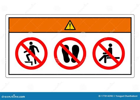 Warning Do Not Step Symbol Sign Vector Illustration Isolate On White