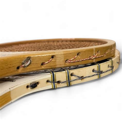 Vintage Wooden Tennis Racket Pair Wilson Super Stroke Macgregor Blue Supreme Lloyd Budge