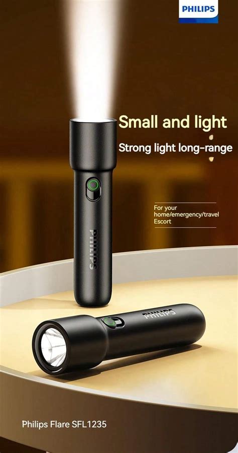Philips لمبة فيليبس 1235 Led صغيرة محمولة قابلة للشحن بمنفذ Usb، ضوء