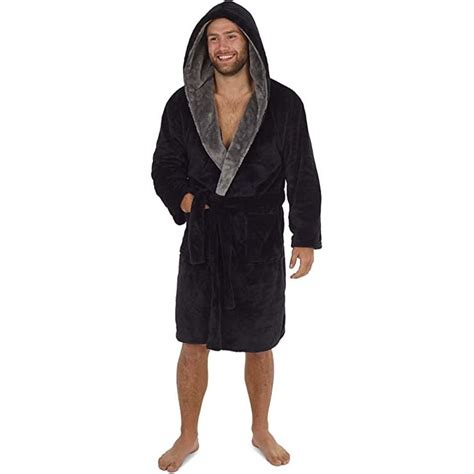Citycomfort Fluffy Super Soft Mens Dressing Gown With Fleece Lounge