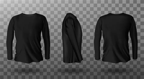 Camiseta Manga Larga Negra Mockup Vectores Y PSD Gratuitos Para Descargar