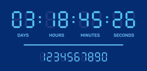 Premium Vector Countdown Timer Digital Clock Counter Vector Illustration