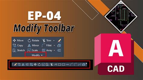Class 04autocad Modify Toolbar Youtube