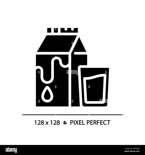 Dairy Pixel Perfect Black Glyph Icon Stock Vector Image Art Alamy