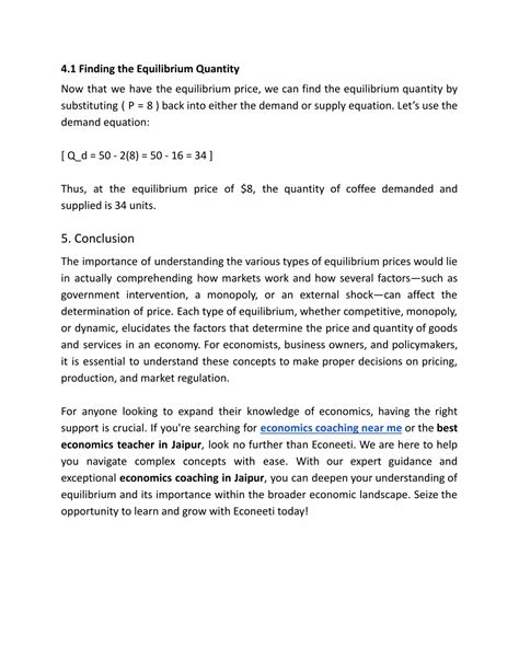 Ppt Equilibrium Price Comprehensive Guide To Types Examples And