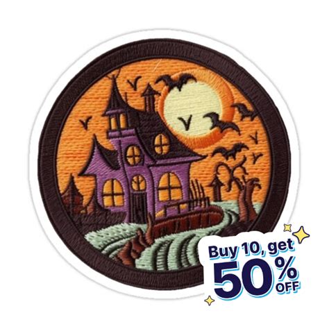 Halloween Spooky House Patch Sticker For Sale By Paul Maxwell Spooky House Vinyl Decal