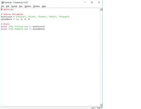 Using Tuples In Python 3