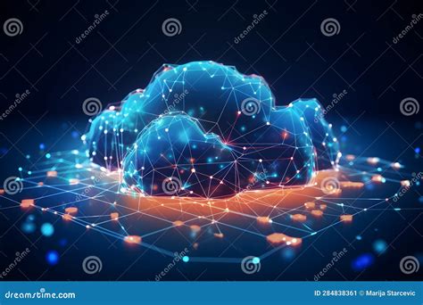 Data Transfer Cloud Computing Technology Concept A Large Prominent