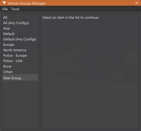 Vehicle Groups Manager