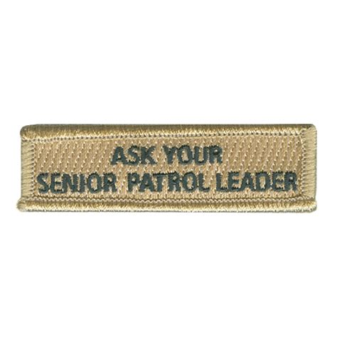 Ask Your Senior Patrol Leader Rectangle Patch