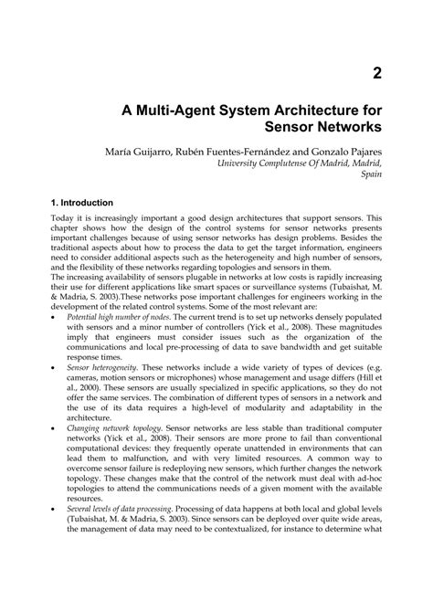 Download Pdf A Multi Agent System Architecture For Sensor Networks