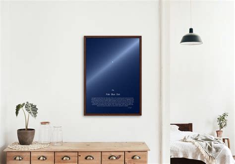 The Pale Blue Dot Carl Sagan Inspirational Quote Digital Art