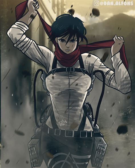 Artstation Mikasa Fan Art Mars Foong Mikasa Fan Art M