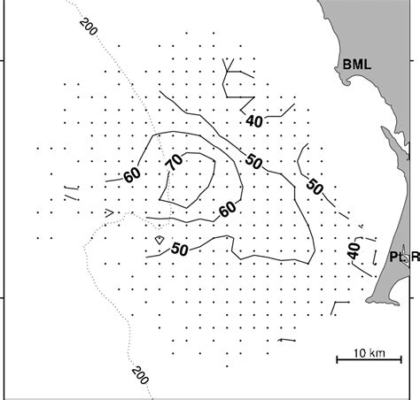Spatial Pattern Of Temporal Autocorrelation Scales Of Complex Currents