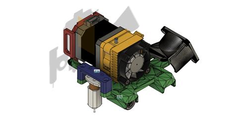 Reprap I2 Mk8 Extruder And Bltouch X Carriage By Killowatt Download
