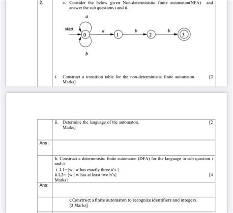 Solved 2 And A Consider The Below Given Non Deterministic