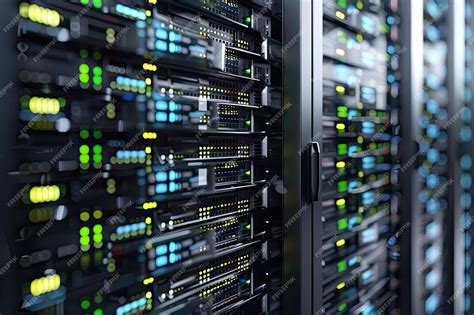 Sever Racks And Data Center Big Data And Cloud Computing Concept 3d Rendering Premium Ai