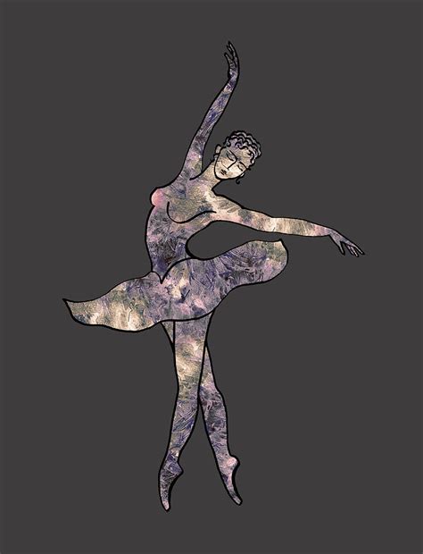 Gorgeous Dancing Ballerina Silhouette Watercolor Ballet Metallic Gold