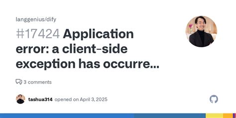 Application Error A Client Side Exception Has Occurred See The Browser Console For More