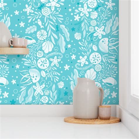 Large Scale Coastal Breeze Wallpaper Spoonflower