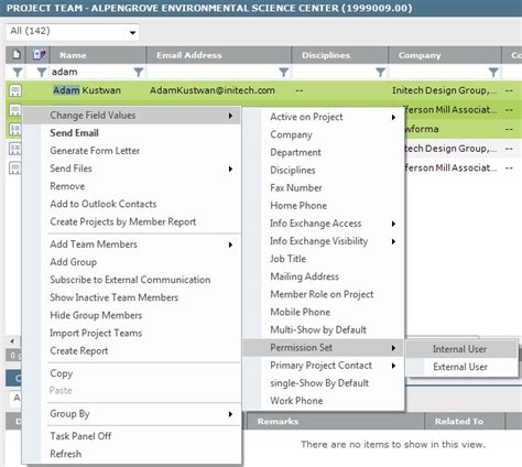 Assign A Different Permission Set To Users Newforma Project Center Help