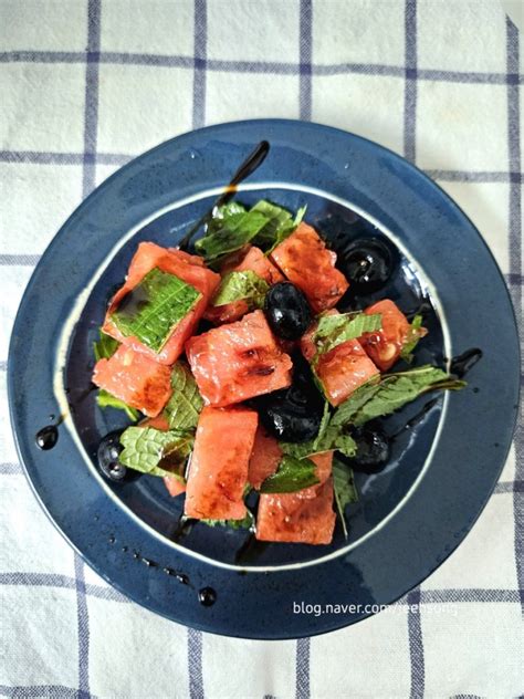 수박 블루베리샐러드여름한정 메뉴다이어트샐러드