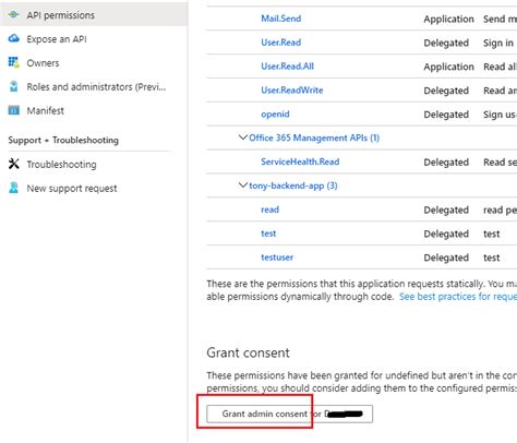 Microsoft Graph Api Unable To Grant Admin Consent For App In Azure Ad