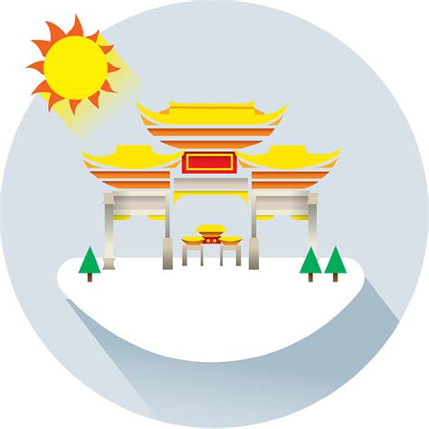 昆明12景图标设计平面图案赵阿弧原创作品 站酷zcool