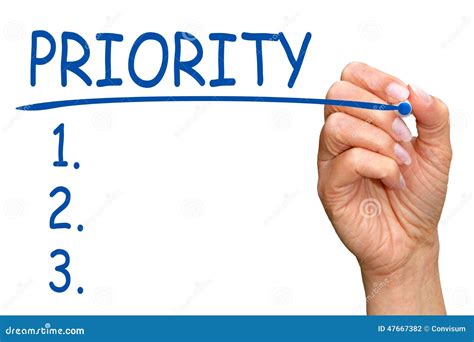 Priority Checklist Stock Photo Image