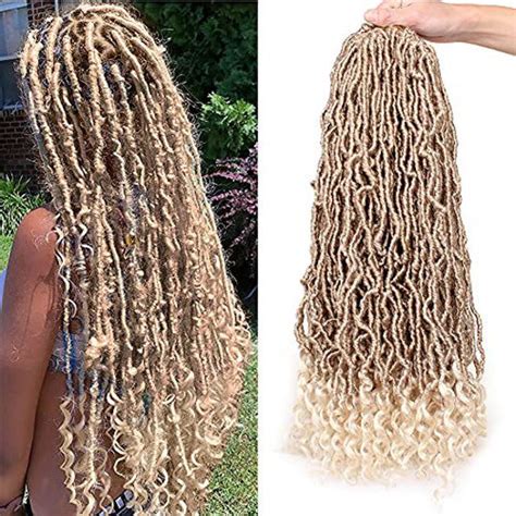 Getuscart Leeven 24 Inch Goddess New Faux Locs Crochet Hair Ombre