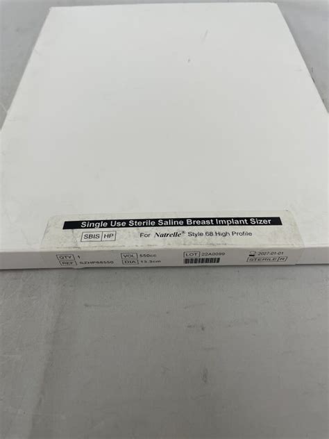 New Allergan Szhp68550 Sterile Breast Implant Sizer Style 68 High