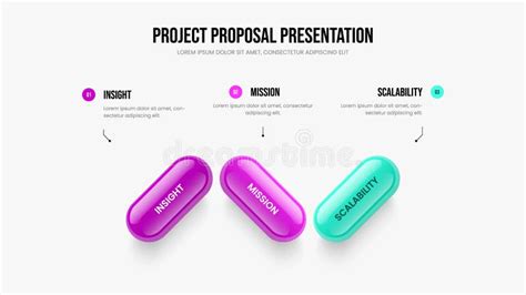 Digital Proposal 3 Element Diagram Slideshow Layout Stock Vector Illustration Of Annual