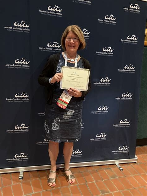 Gld Administrator Karen Leube Receives The Dynamo Award Ata German