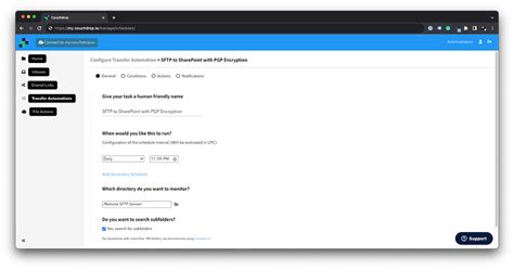 automated sftp with pgp encryption and decryption couchdrop
